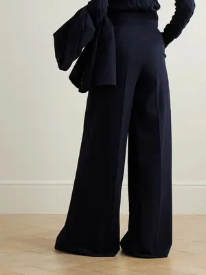 Max Mara Pagano Ribbed Wool-blend Blazer - Blue
