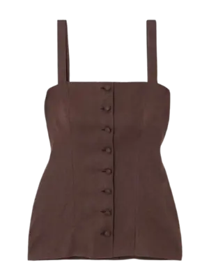 Brown Adjustable Strap Camisole