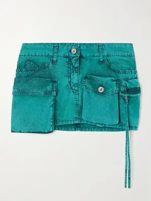 Attico Denim Mini Skirt - Blue