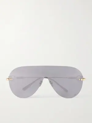 Dior Cd Chain M2u Rimless Aviator Sunglasses - Gold