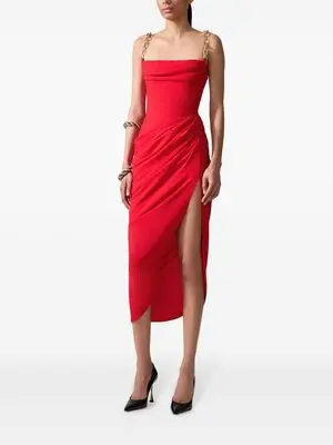 Carolina Herrera Chain-strap Draped Dress