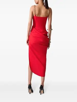 Carolina Herrera Chain-strap Draped Dress