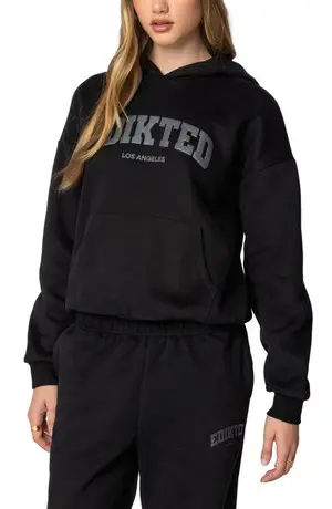 EDIKTED Logo Hoodie - Black