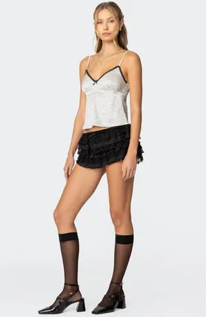 EDIKTED Polka Dot Satin Camisole
