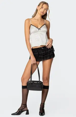 EDIKTED Polka Dot Satin Camisole
