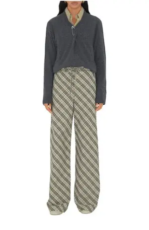 Burberry Checked Sweatpants For Women