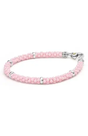 Lagos Caviar Ceramic Beaded Bracelet - Pink