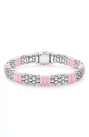 Lagos Caviar Ceramic Station Bracelet - Pink