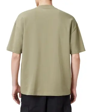 ALLSAINTS Haven Cotton Logo Embroidered Tee - Light Ash