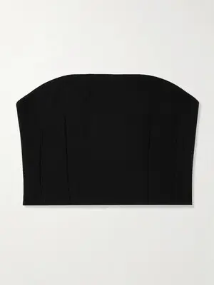 Wardrobe.NYC Grain De Poudre Wool-blend Bustier Top