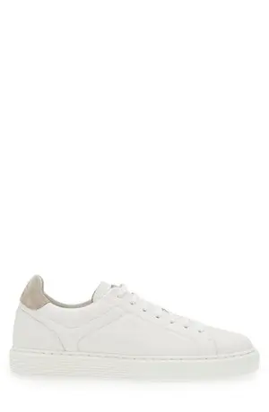 Brunello Cucinelli Calfskin Low Top Sneakers - White