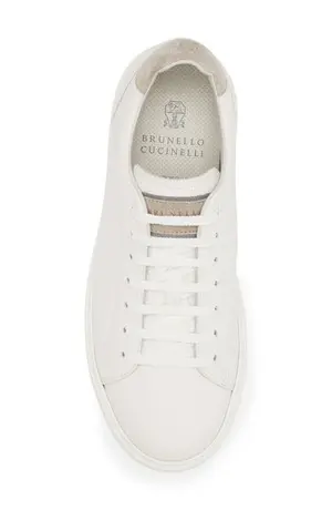 Brunello Cucinelli Calfskin Low Top Sneakers - White