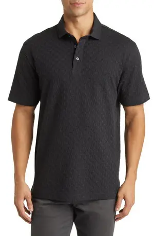Rodd & Gunn Huntsbury Texture Polo Charcoal