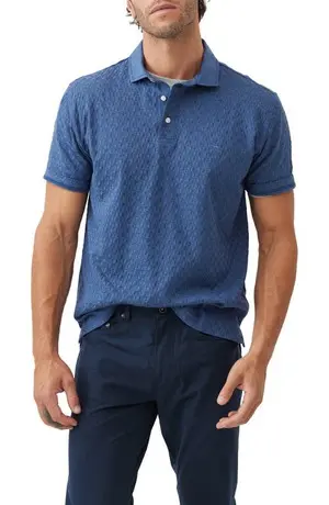 Rodd & Gunn Huntsbury Texture Polo Ocean