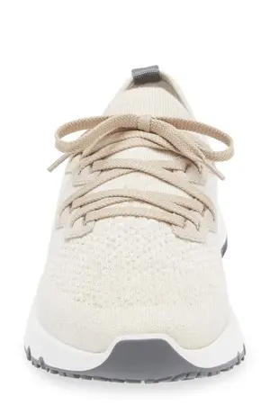 Brunello Cucinelli Mélange Knit Runner Sneakers - Ivory