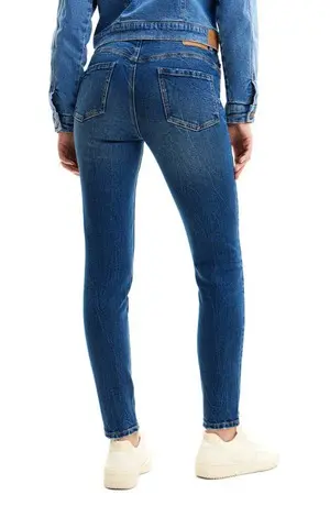 Desigual Slim Beaded Floral Jeans