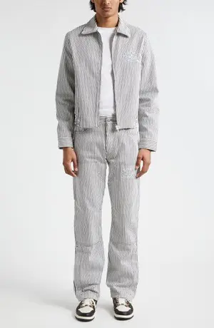 Amiri Motors Stripe Cotton Blouson Jacket