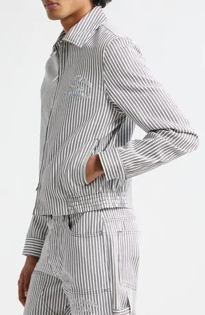 Amiri Motors Stripe Cotton Blouson Jacket