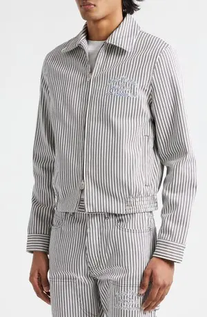 Amiri Motors Stripe Cotton Blouson Jacket