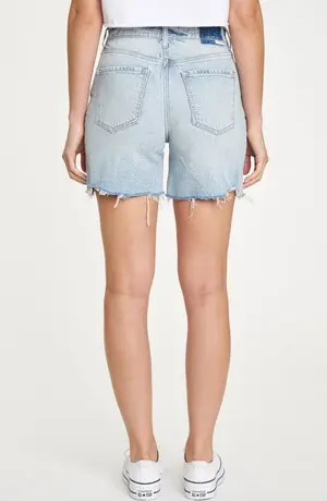 DAZE Sun High Waist Cutoff Denim Shorts
