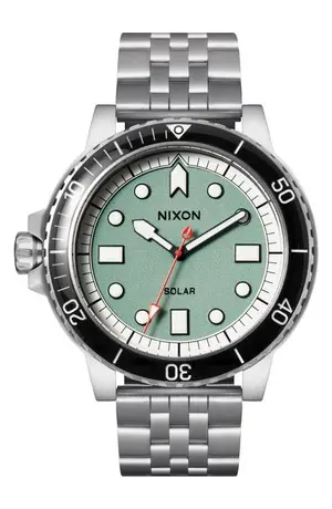Nixon The Stinger Dive Bracelet Watch - Silver/jade/white