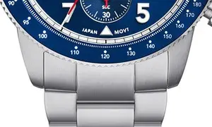 Fossil Sport Tourer Bracelet Chronograph Watch - Silver/blue