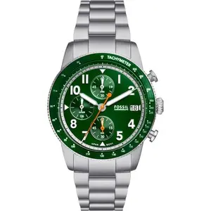 Fossil Fossil Sport Tourer Bracelet Chronograph Watch Silver/green
