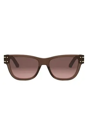 Dior Signature S6u 54mm Butterfly Sunglasses - Shiny Light Brown / Roviex