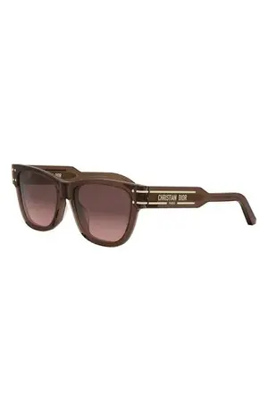 Dior Signature S6u 54mm Butterfly Sunglasses - Shiny Light Brown / Roviex