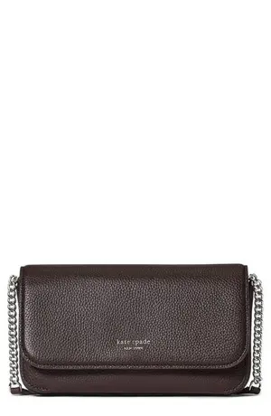 Kate Spade New York Ava Leather Wallet On A Chain - Hot Fudge