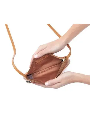 Hobo Cara Leather Crossbody Bag - Natural