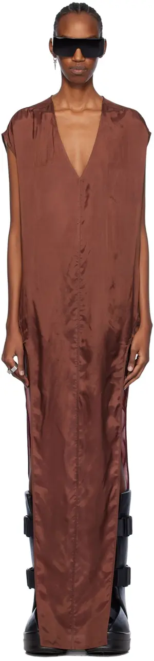Rick Owens Rick Owens Brown Arrowhead Maxi Dress - 73 Henna