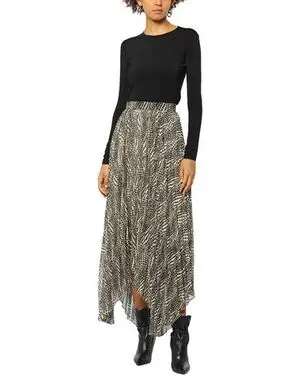Isabel Marant Étoile Midi Pleated Animal Print Skirt