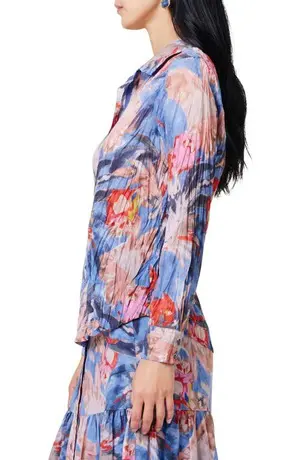 NIC+ZOE Dreamscape Crinkle Button-up Shirt