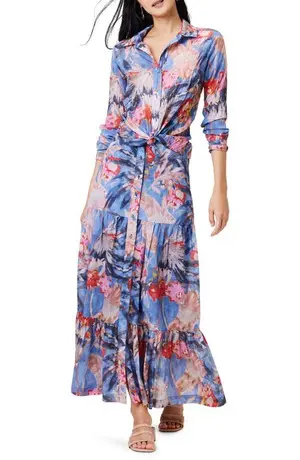 NIC+ZOE Dreamscape Crinkle Button-up Shirt
