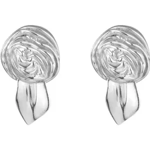 STERLING KING Mini Rosette Stud Earrings - Silver
