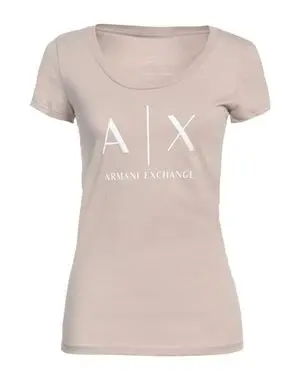 Armani Exchange Armani Exchange Pima Cotton T-Shirt Beige