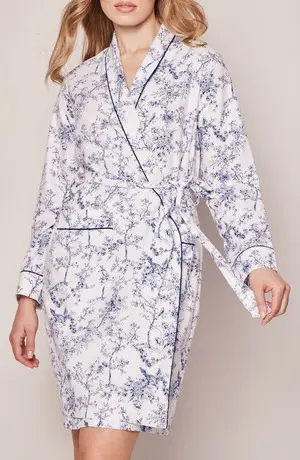 PETITE PLUME Timeless Toile Robe - White