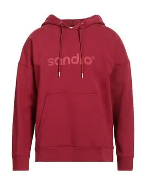 Sandro Fleece Hoodie - Burgundy