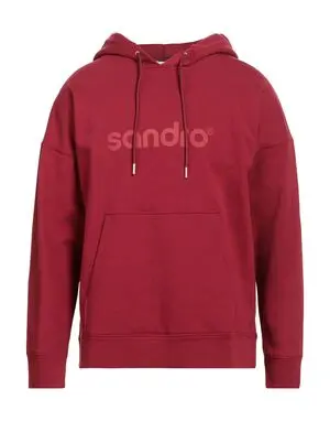 Sandro Fleece Hoodie - Burgundy