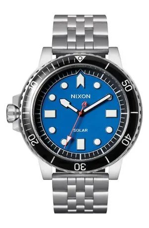 Nixon Stinger Dive Bracelet Watch - Silver/blue/black