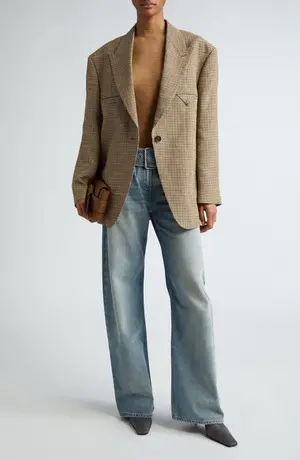 Acne Studios Belted Low Waist Wide Leg Jeans