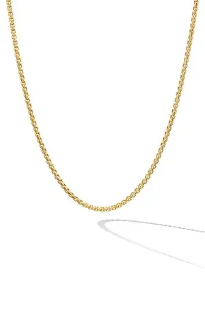 David Yurman 18k Gold Box Chain Necklace - 18k Yellow Gold