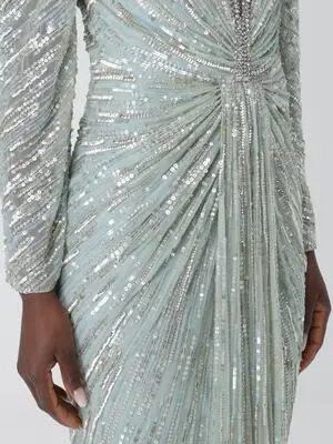 Jenny Packham Long Sleeve Gown - Green