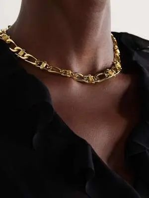 FOUNDRAE Pierced Curb 18-karat Chain Necklace