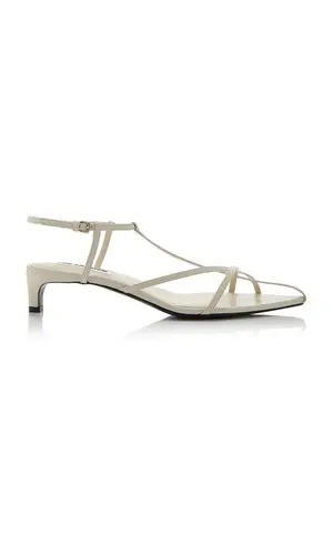 JIL SANDER Leather Sandals - Ivory