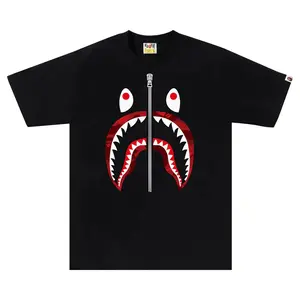 A BATHING APE Color Camo Shark Tee /red - Black