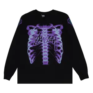 StÜssy Rib Cage 3m Long-sleeve Tee - Black