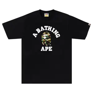 A BATHING APE 1st Camo College Tee /yellow - Black