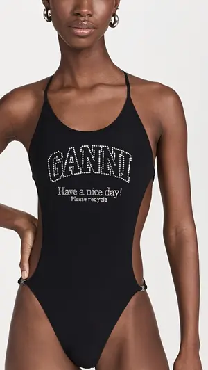 GANNI String Piece Swimsuit